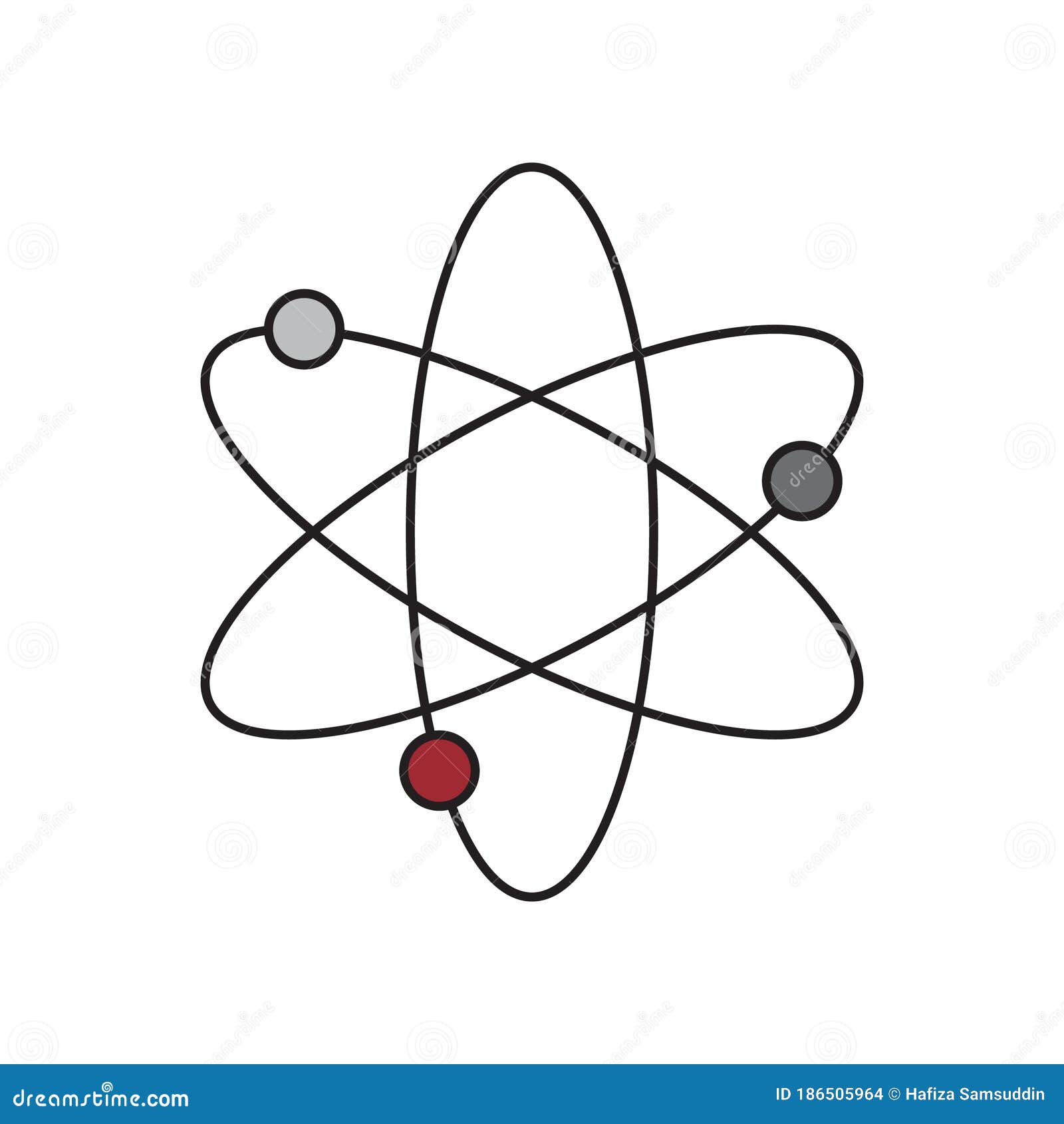 Print stock vector. Illustration of atomic, outline - 186505964