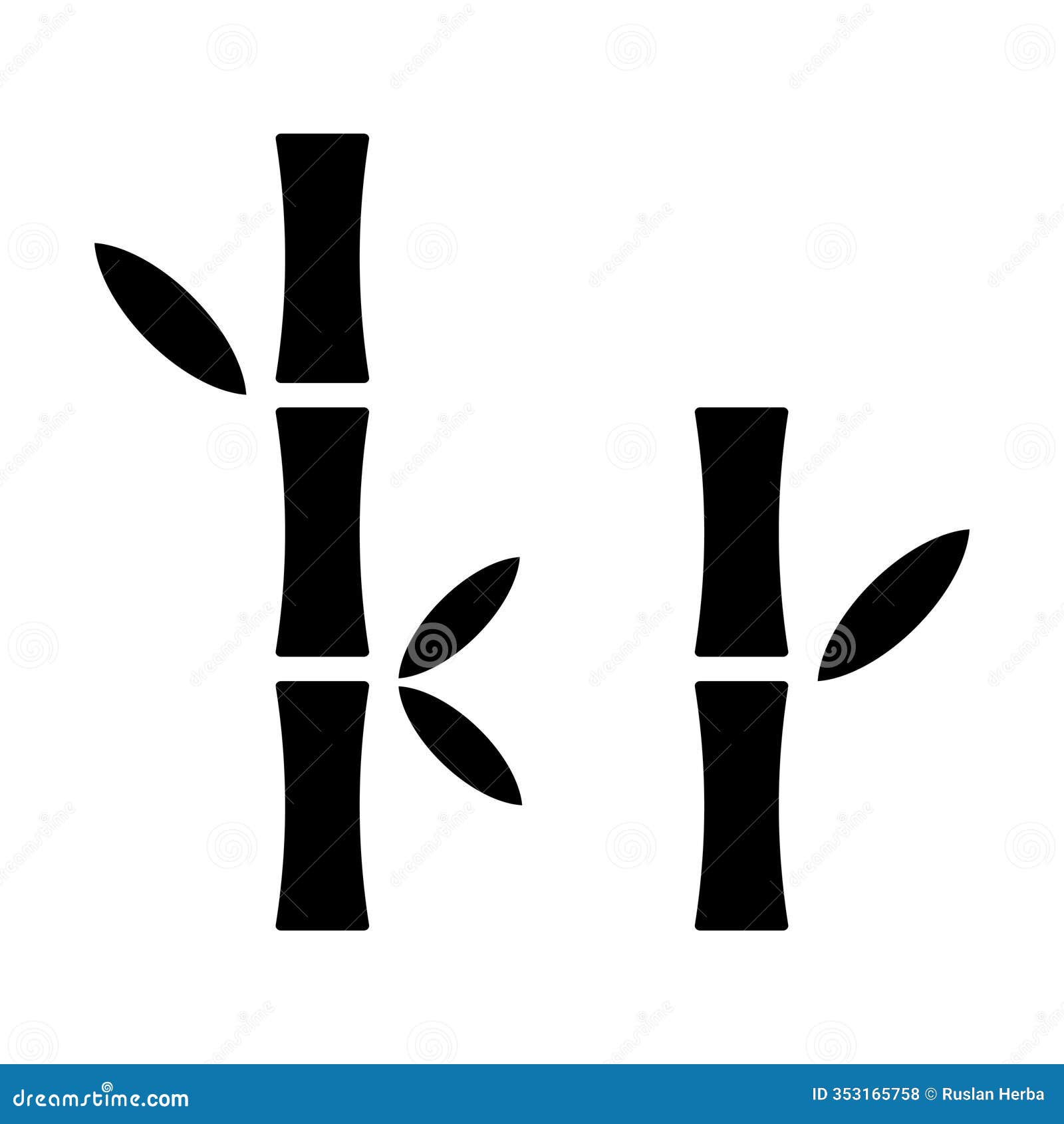 Nature Logo. Symbol Bamboo Icon for Textile Design Stock Illustration ...