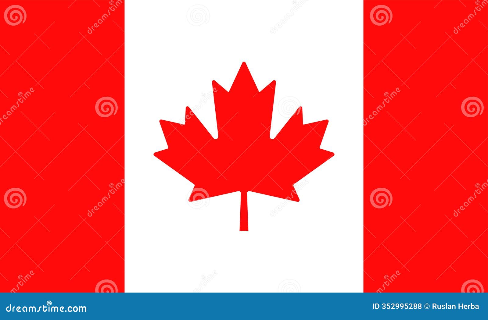 Banner with Canada Flag. National Canada Flag with Red Leaf Maple Stock ...