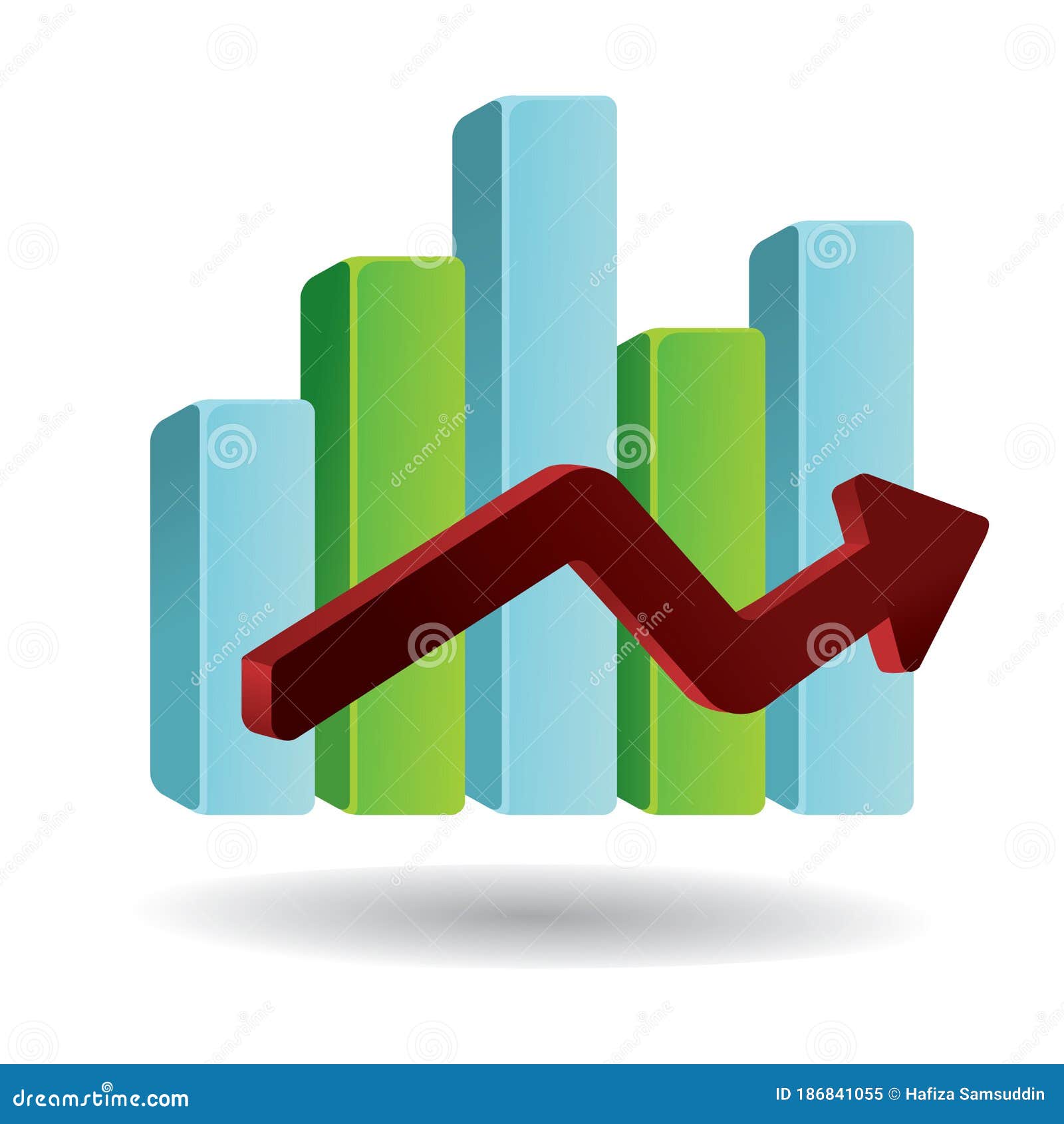 Print stock illustration. Illustration of falls, rises - 186841055