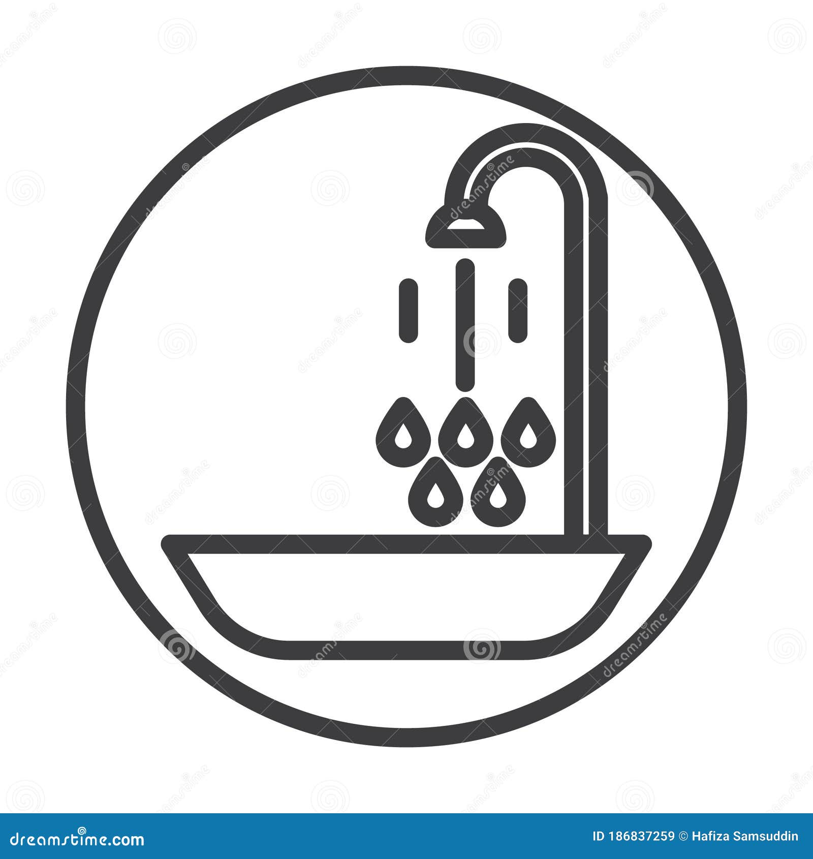 Print stock vector. Illustration of outlines, shower - 186837259