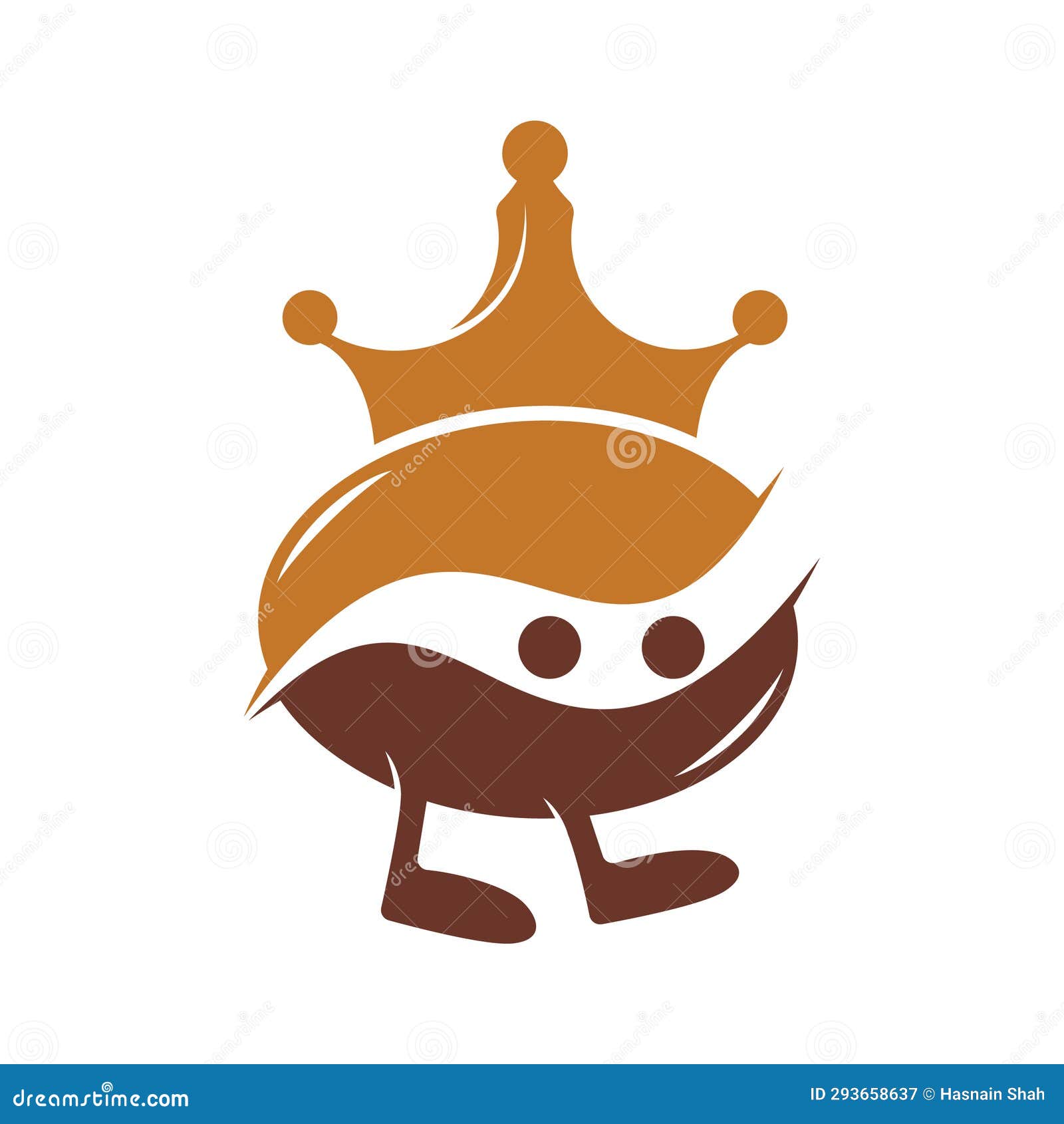 Bean Coffee Running Logo Design. Stock Illustration - Illustration of ...