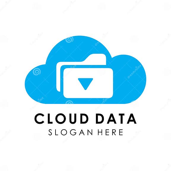 Blue Cloud Data Icon Vector Stock Vector - Illustration of colorful ...