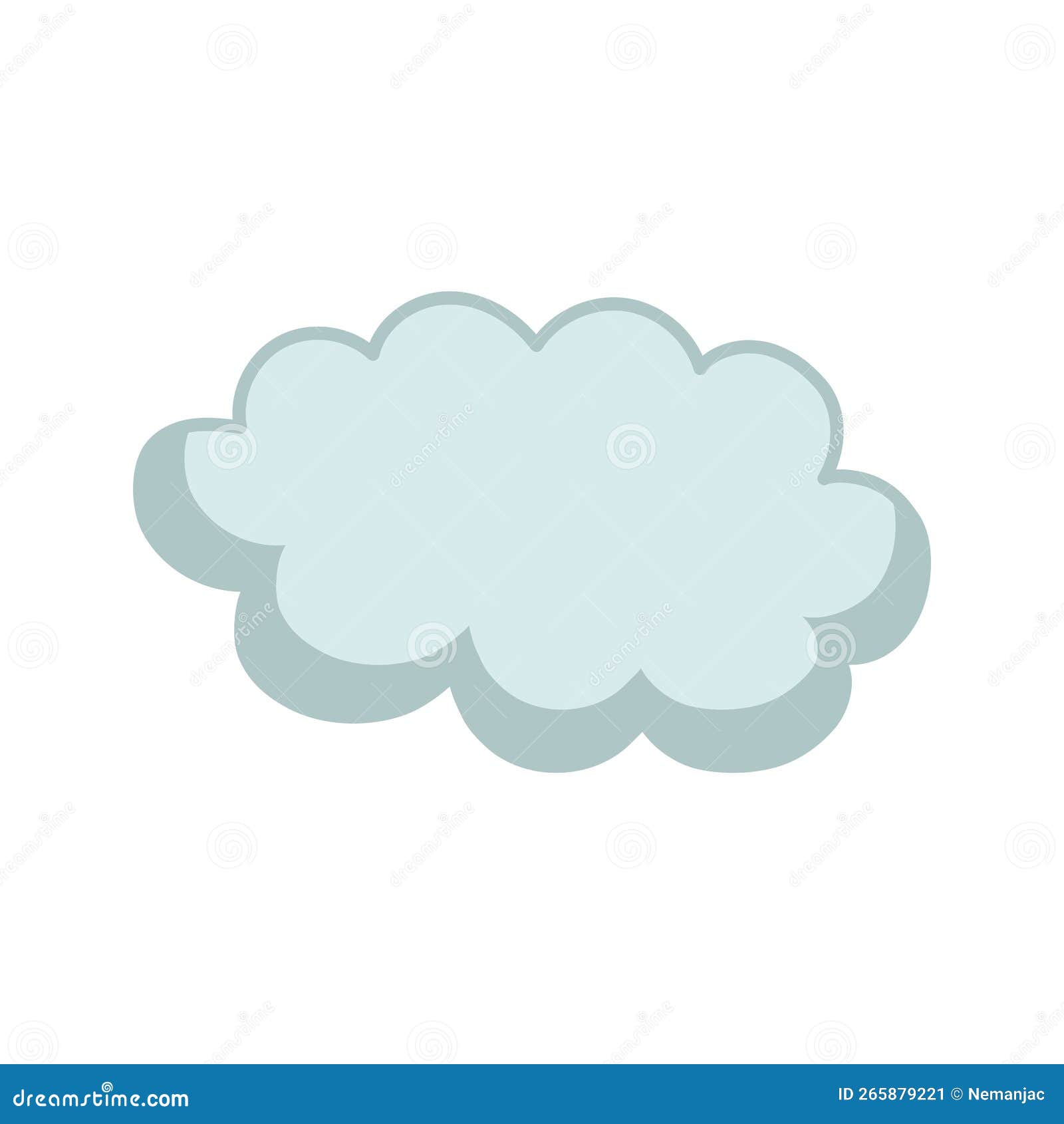 Blue cloud icon stock illustration. Illustration of weather - 265879221