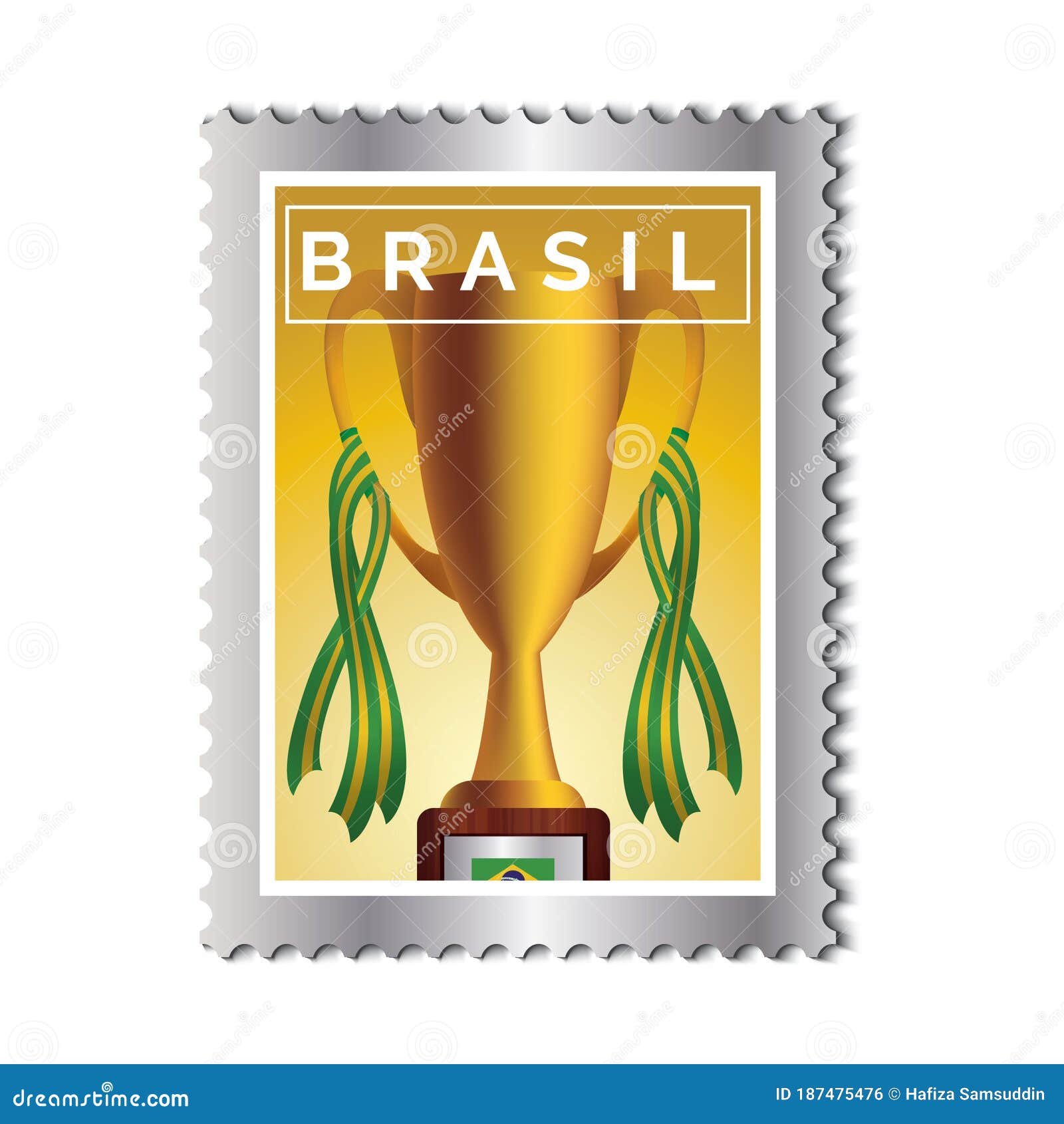 Print stock vector. Illustration of brasil, stamps, postage - 187475476