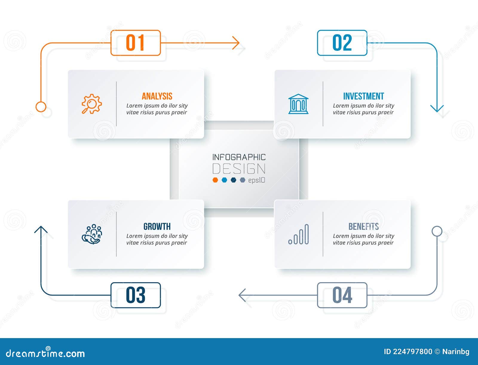 Business Concept Infographic Template with Diagram Stock Photo - Image ...