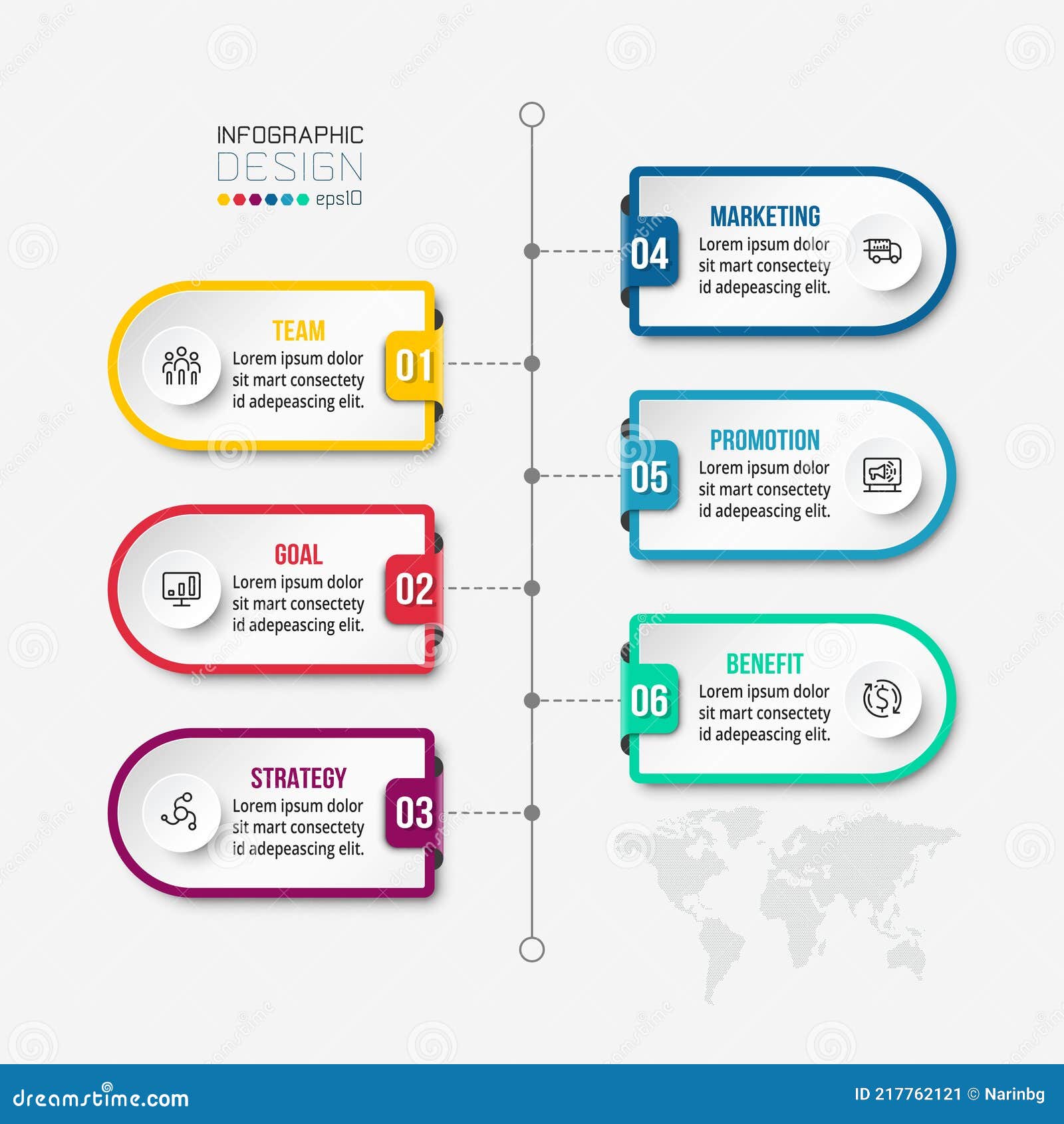 Business Work Flow Infographic Template Stock Vector - Illustration of ...