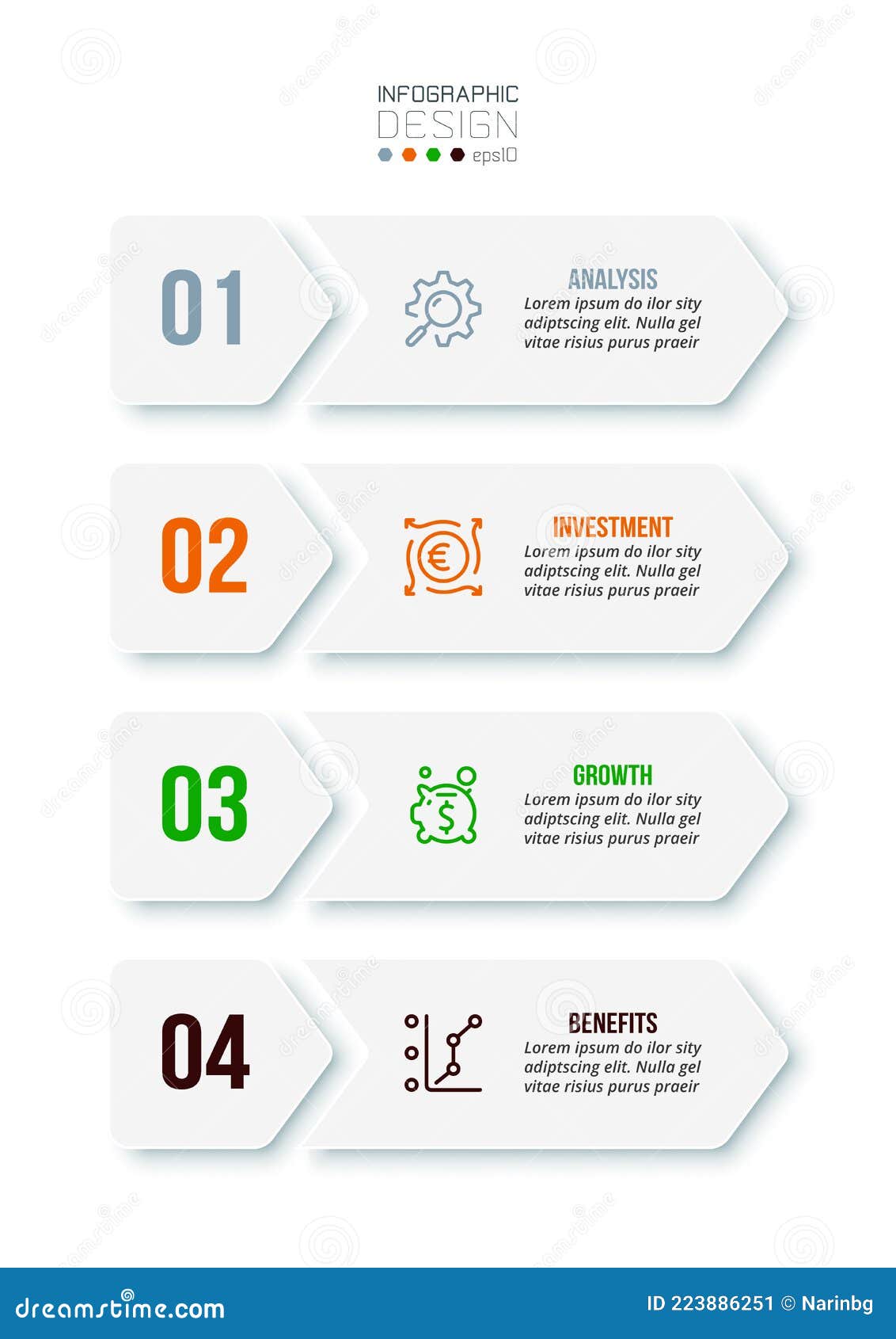 Business Work Flow Infographic Template Stock Vector - Illustration of ...