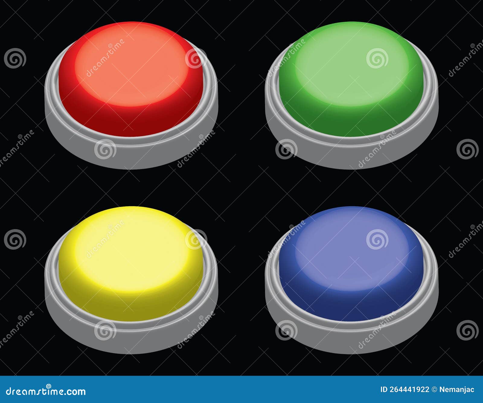Button set, red, green stock illustration. Illustration of business ...