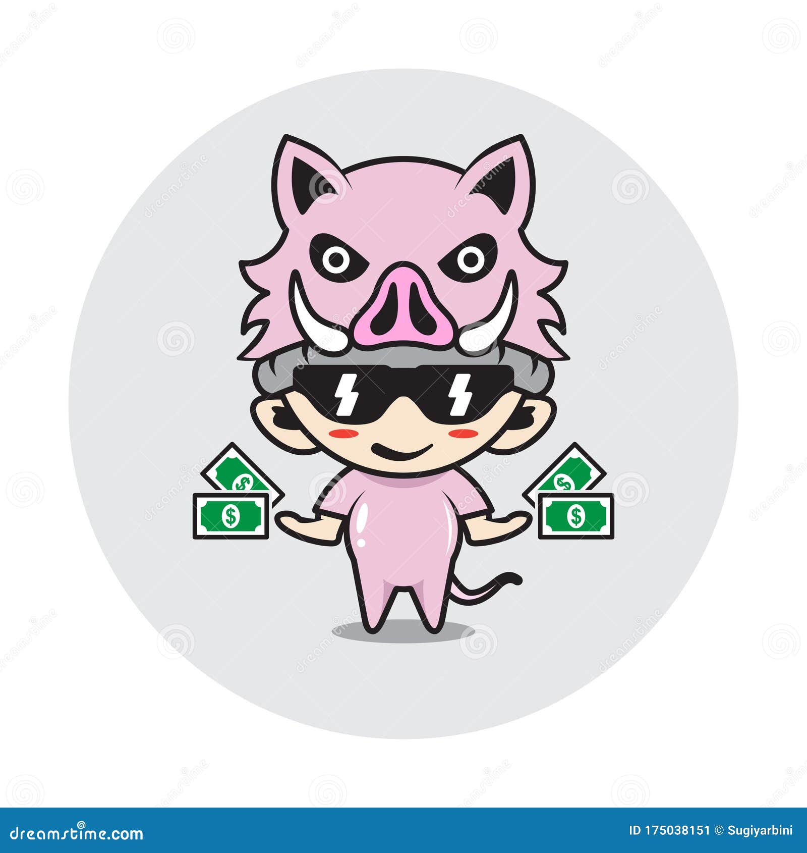 Pig costume boy cute 18 stock vector. Illustration of children - 175038151