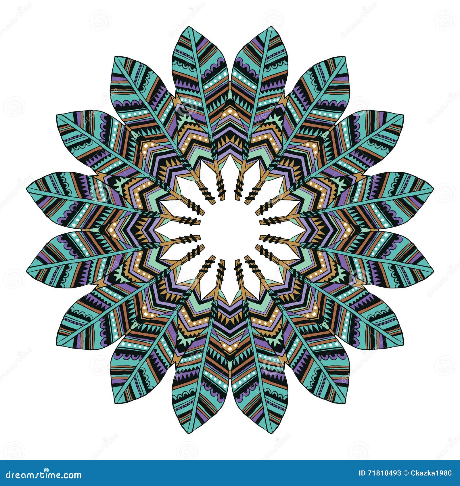 Print stock vector. Illustration of design, tribal, nature - 71810493