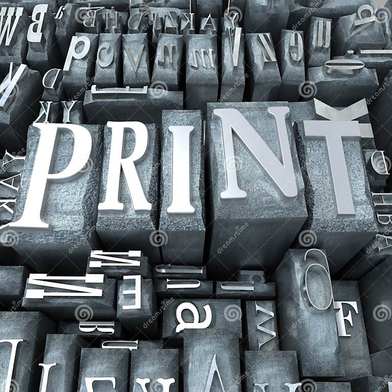 Print close-up stock illustration. Illustration of write - 12635562