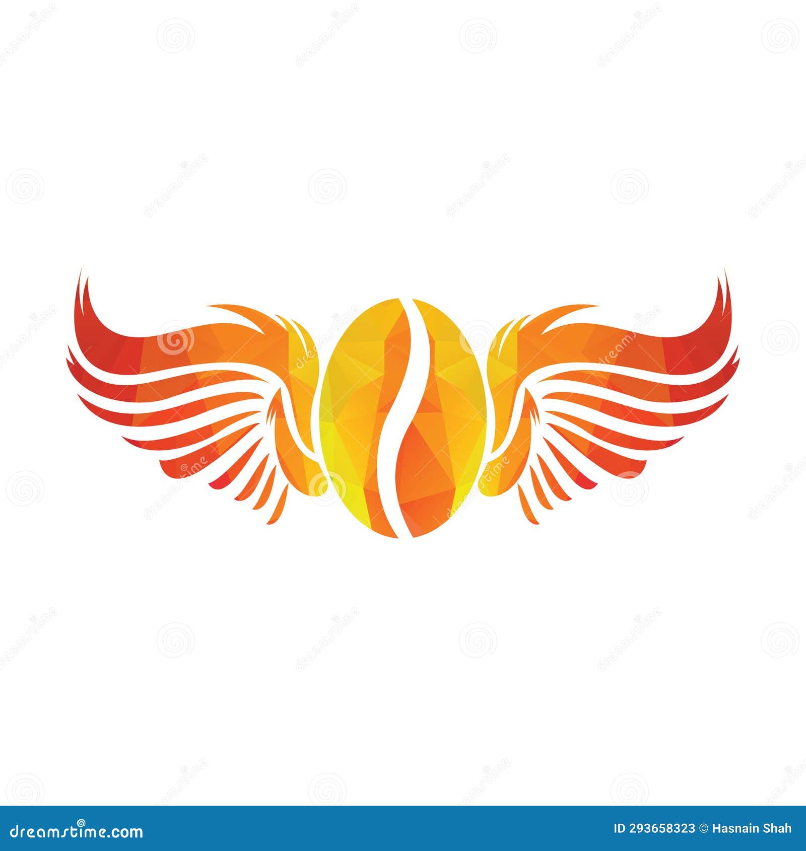 Coffee Bean Wings Logo Design. Stock Vector - Illustration of business ...