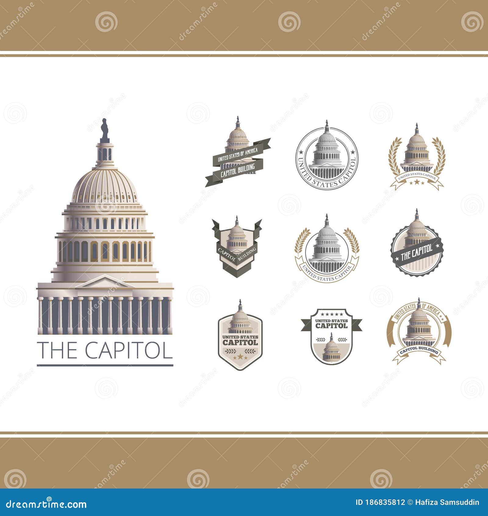 Building Labels Cartoon Vector | CartoonDealer.com #28298247