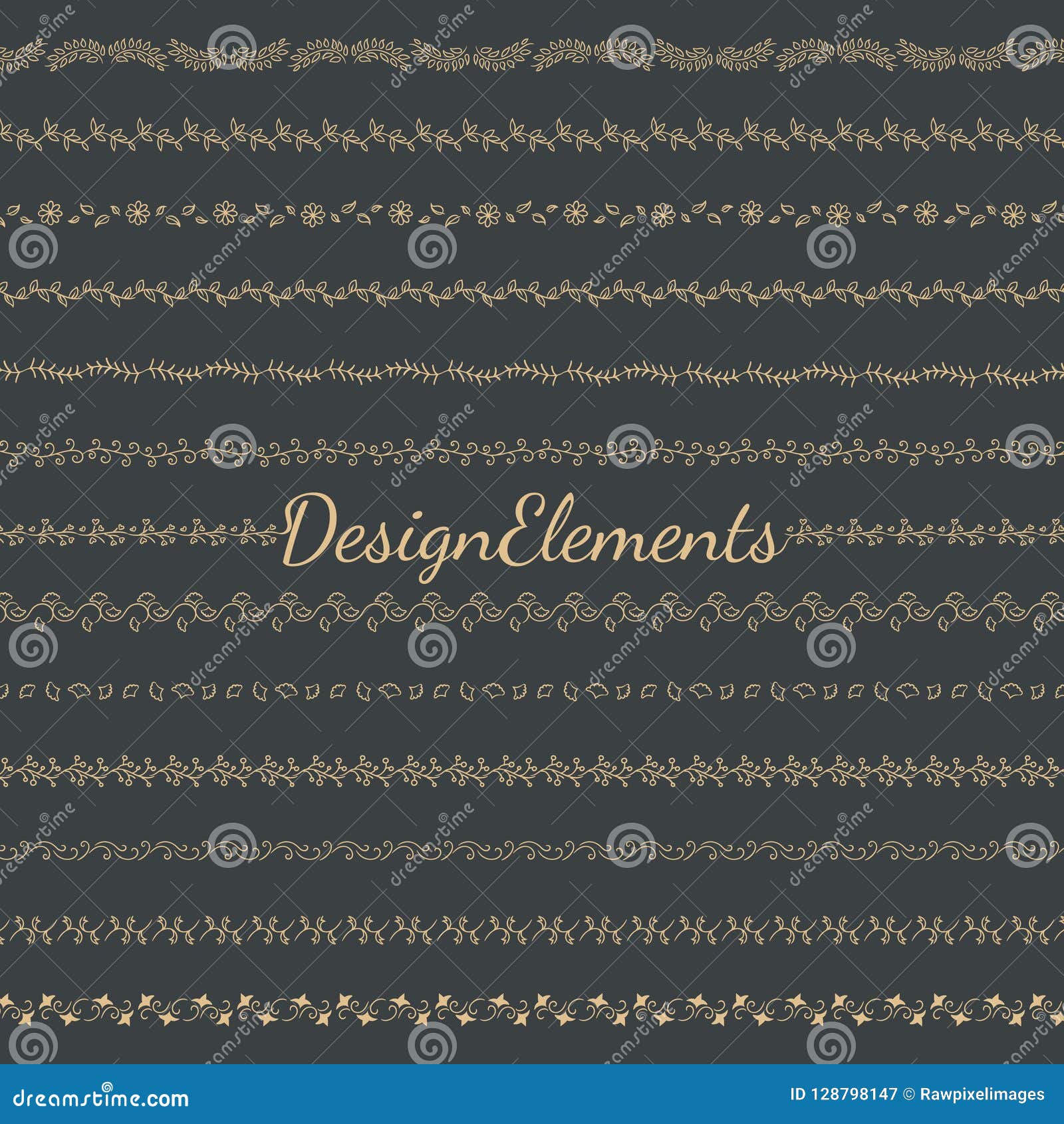 Collection of Divider Design Element Vectors Stock Vector ...