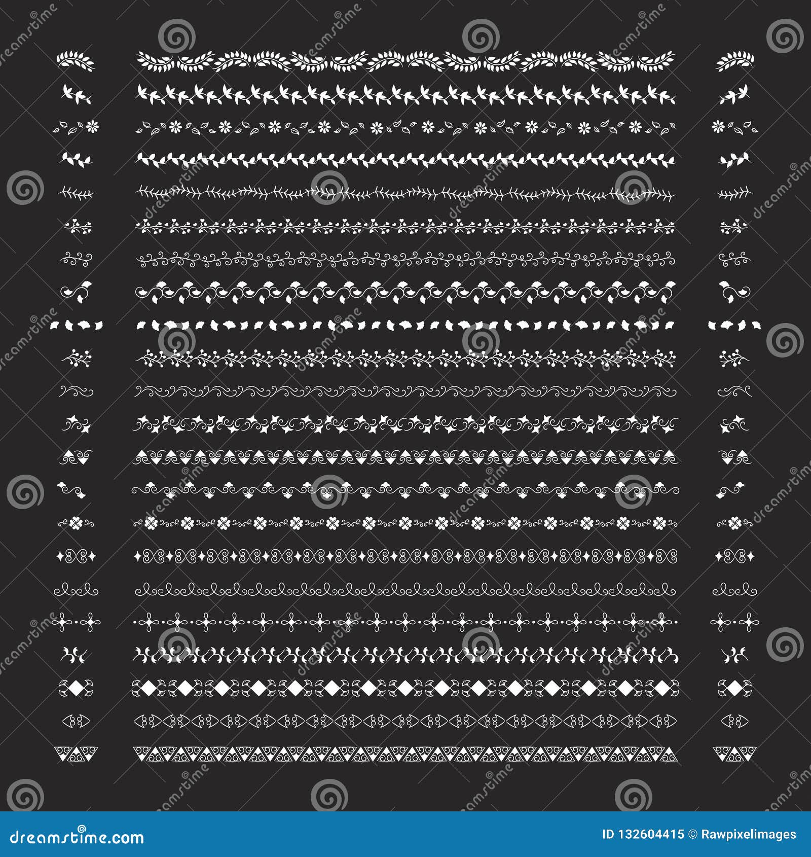 Collection of Divider Design Element Vectors Stock Vector ...