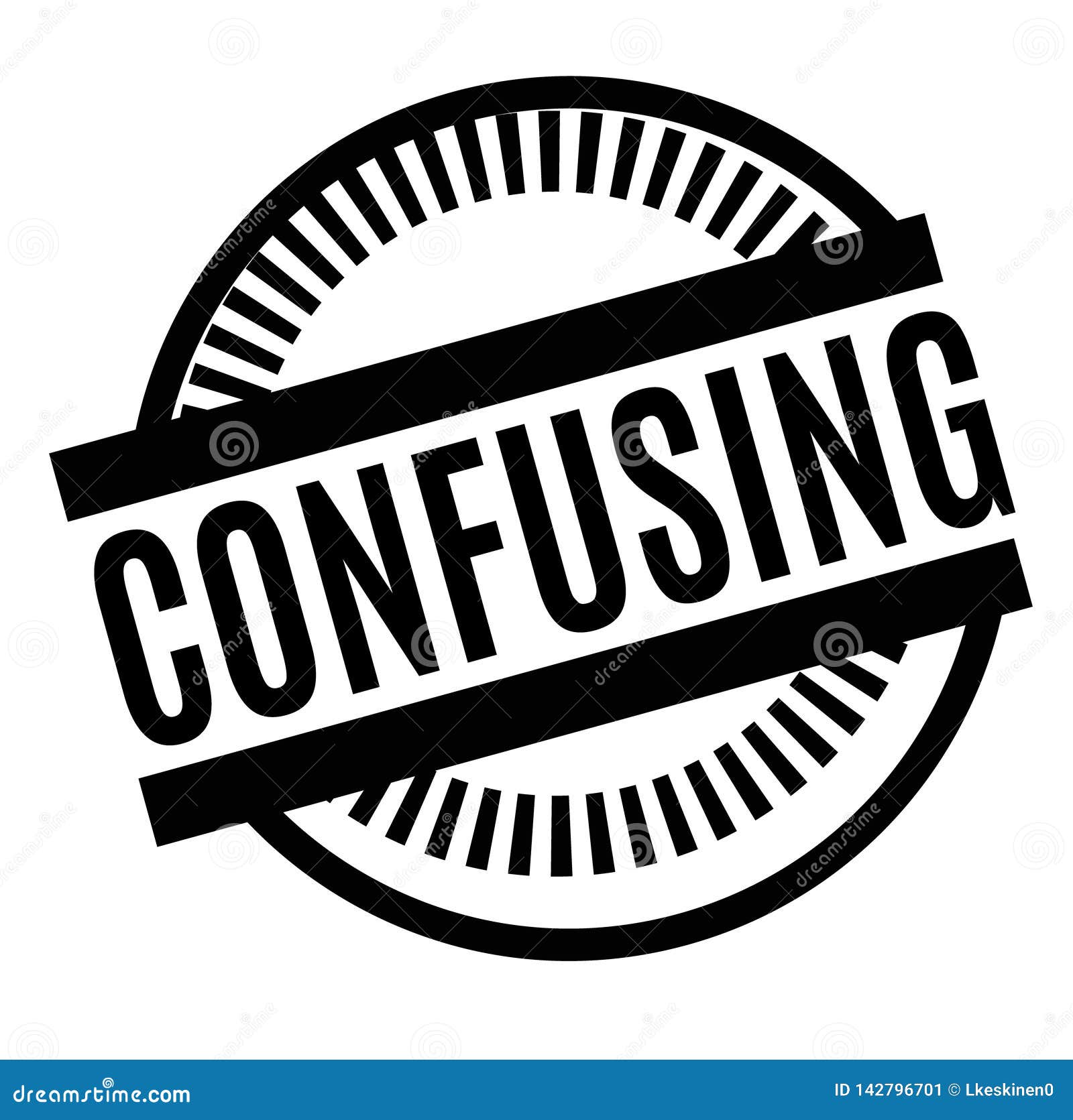 CONFUSING Stamp On White Cartoon Vector | CartoonDealer.com #144755993