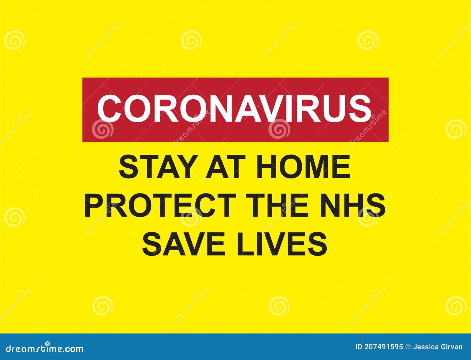 Coronavirus: STAY at HOME, PROTECT the NHS, SAVE LIVES Vector Stock ...
