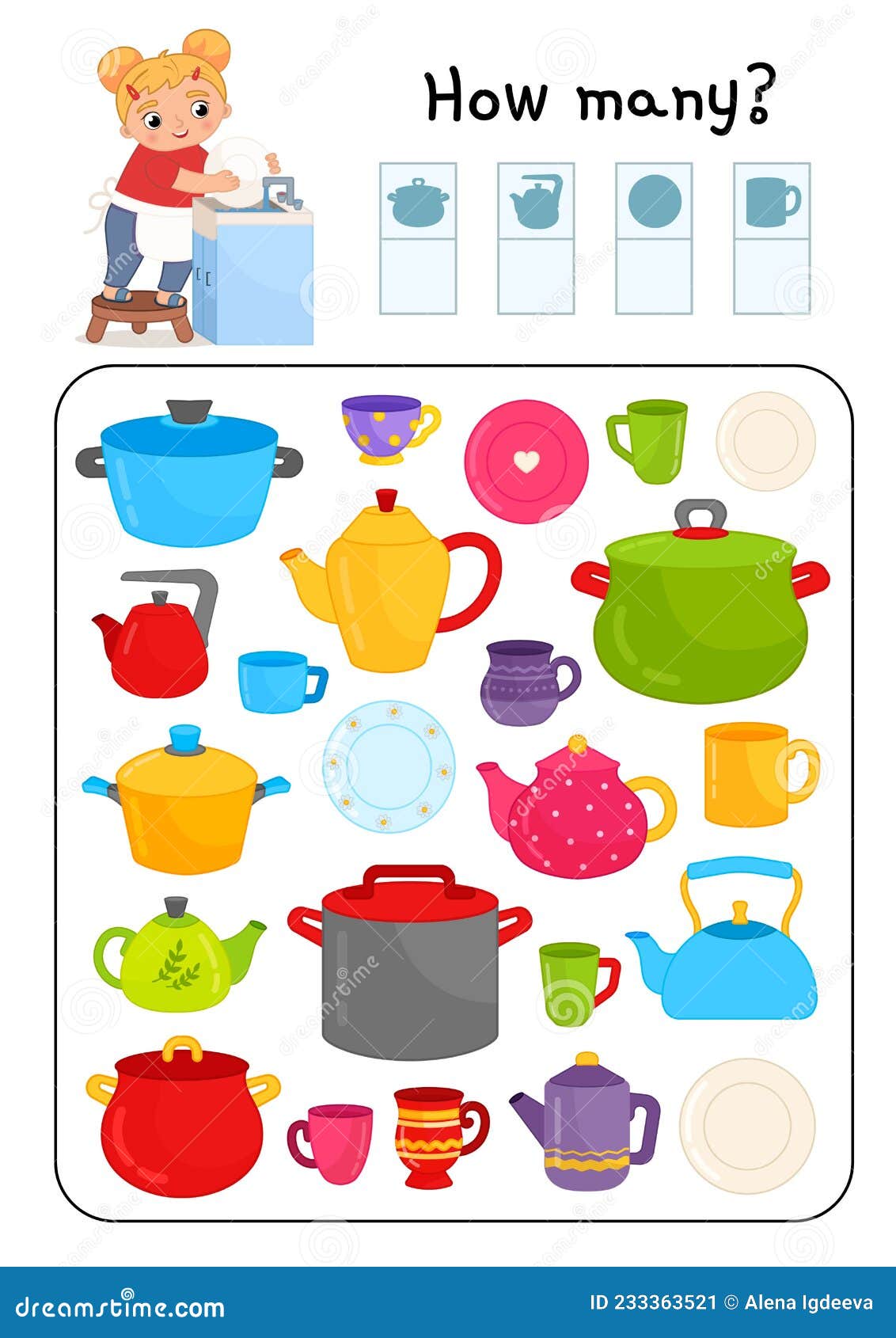 Kids educational game stock vector. Illustration of lesson - 233363521