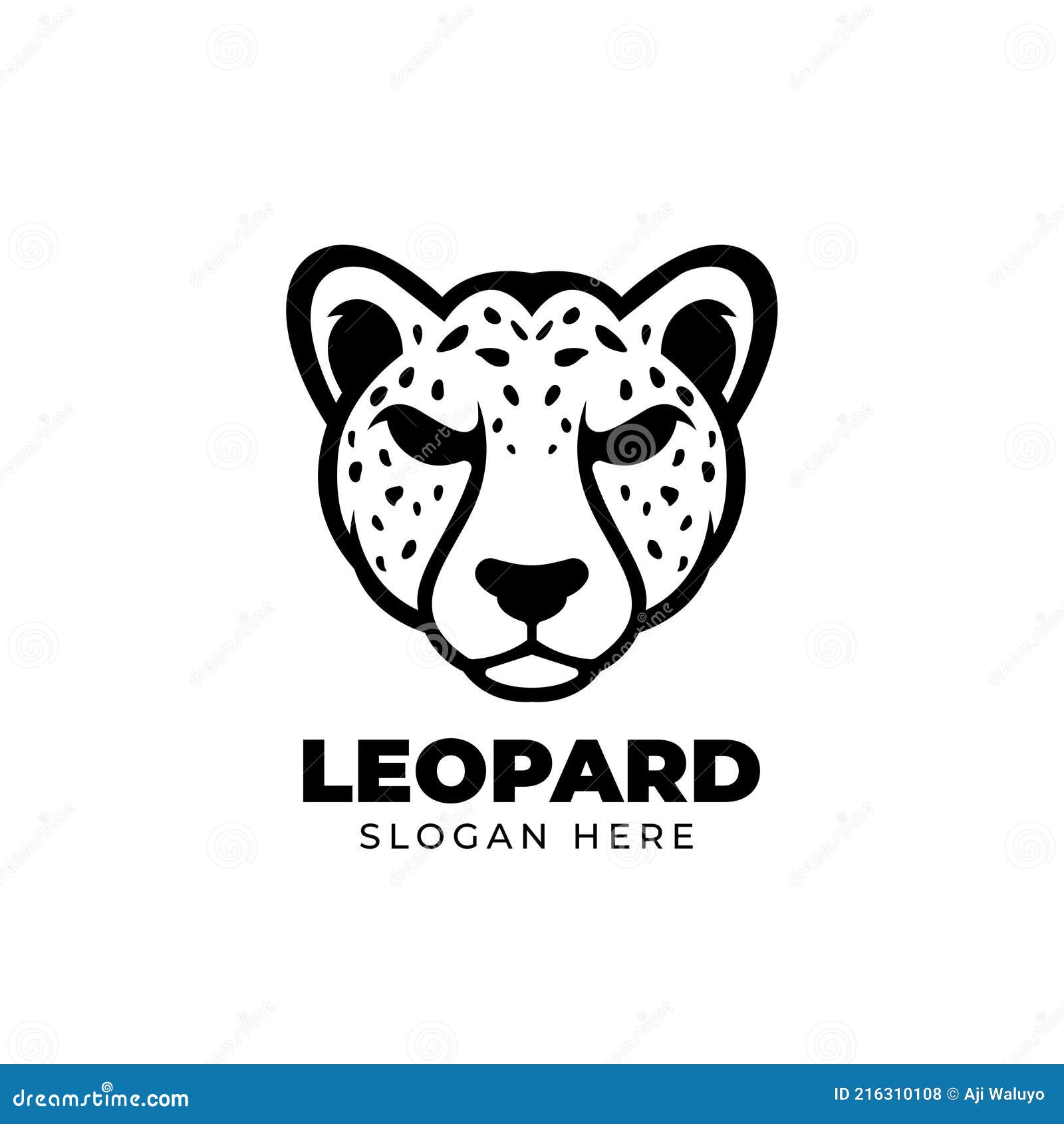 Black Leopard Logo Vector Illustration | CartoonDealer.com #216310108