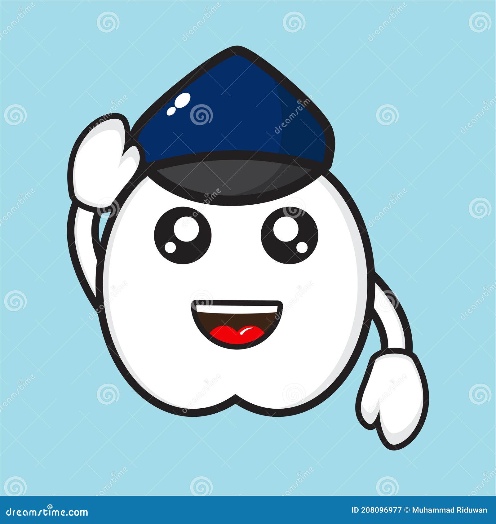 Cute Mascot Character As a Cop Stock Vector - Illustration of character ...