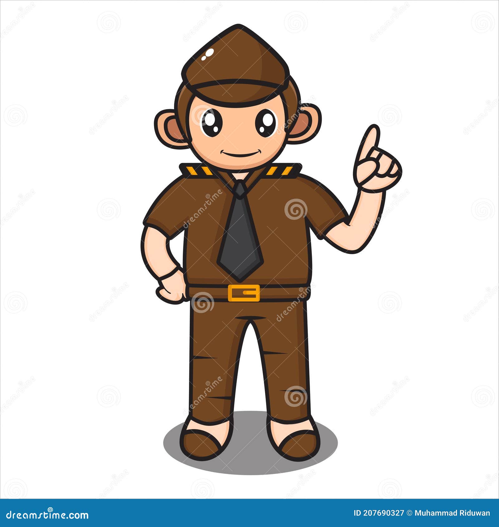 Monkey-policeman Arresting Hooligans Royalty-Free Stock Photo ...