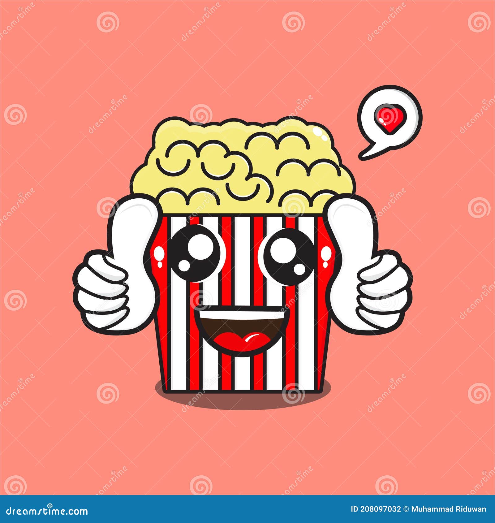 Popcorn Mascot. Cartoon Sweet And Salty Popping Corn Movie Fun Snack ...