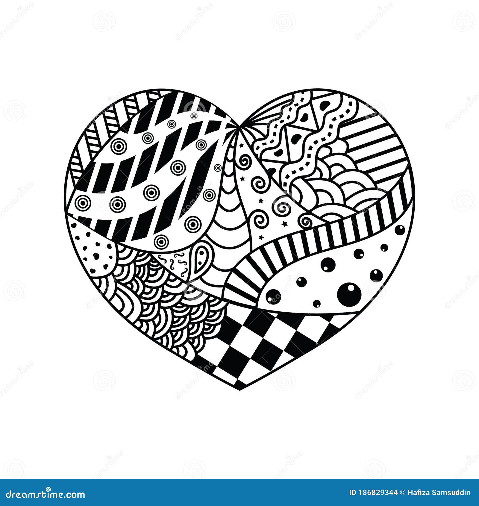 Print stock illustration. Illustration of hearts, linears - 186829344