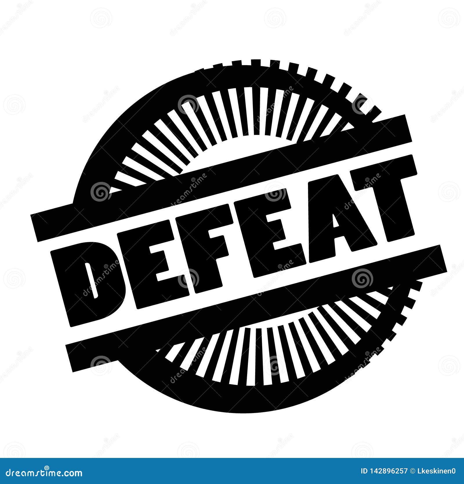 Print Defeat Stamp on White Stock Vector - Illustration of graphic ...