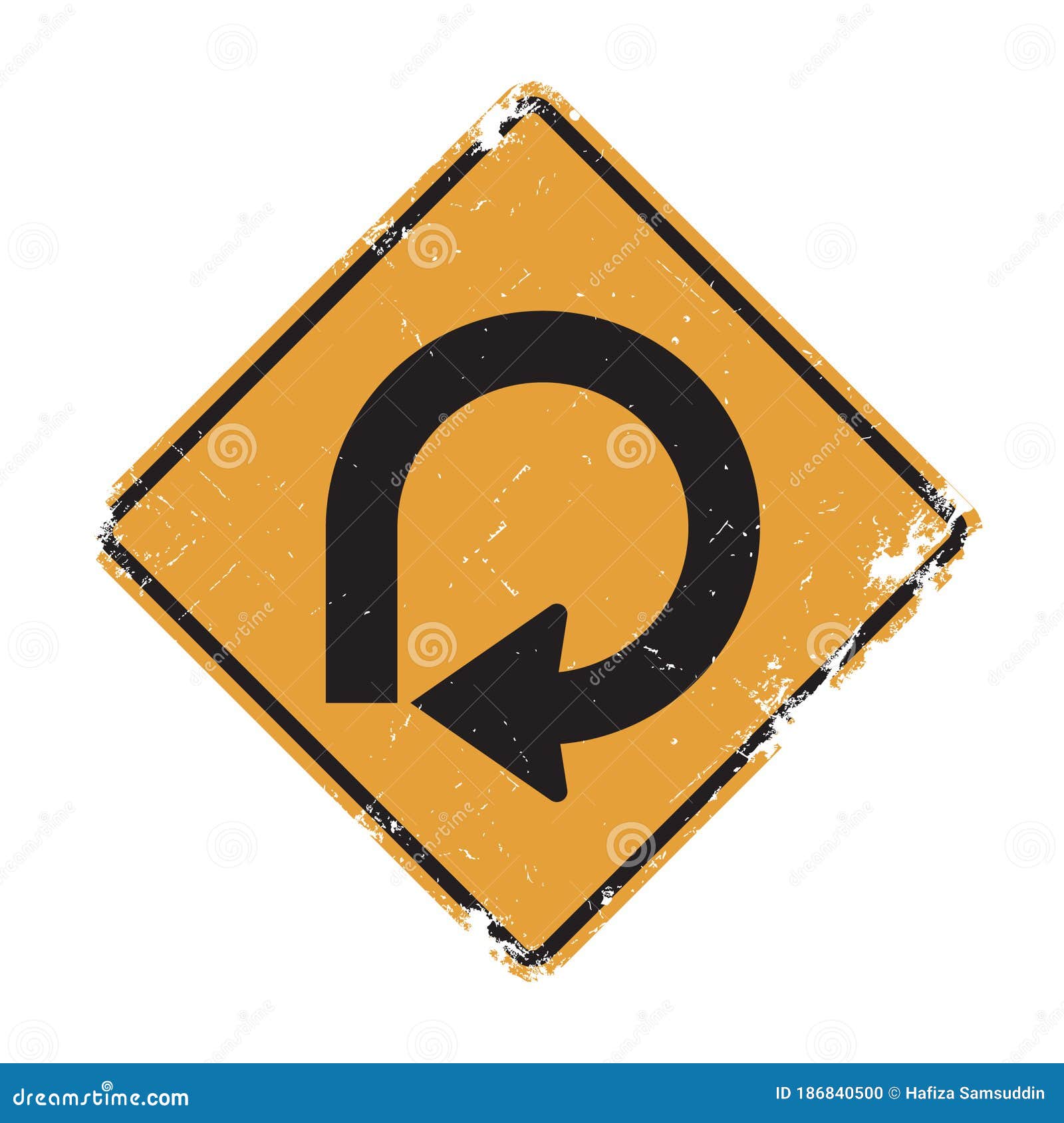 270-degree Loop Warning Sign. Vector Illustration Decorative Design ...