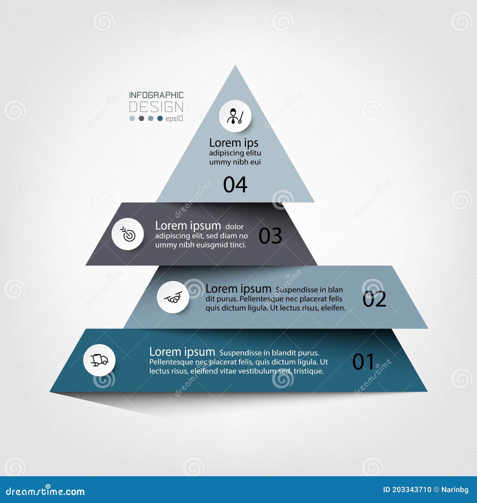 Describing a Process or Showing the Results in a Pyramid Schematic ...
