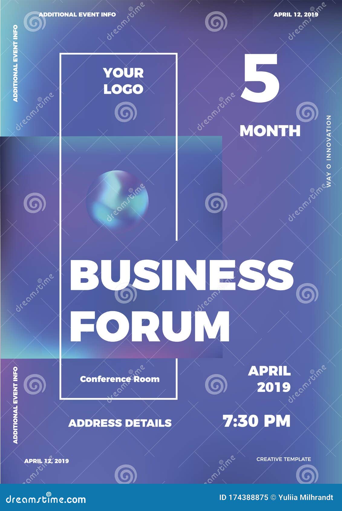 Design Template for Event Poster, Flyer, Cover. Stock Illustration ...