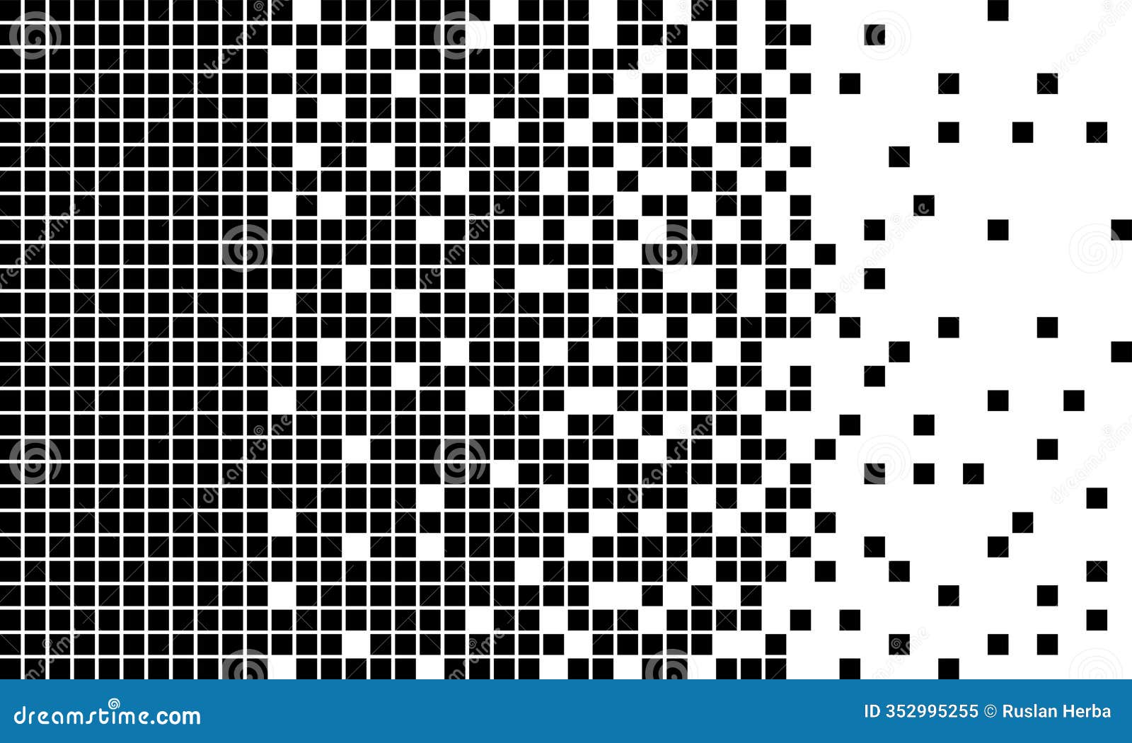 Disintegration Rectangle Vector Background. Transform Effect. Broken ...