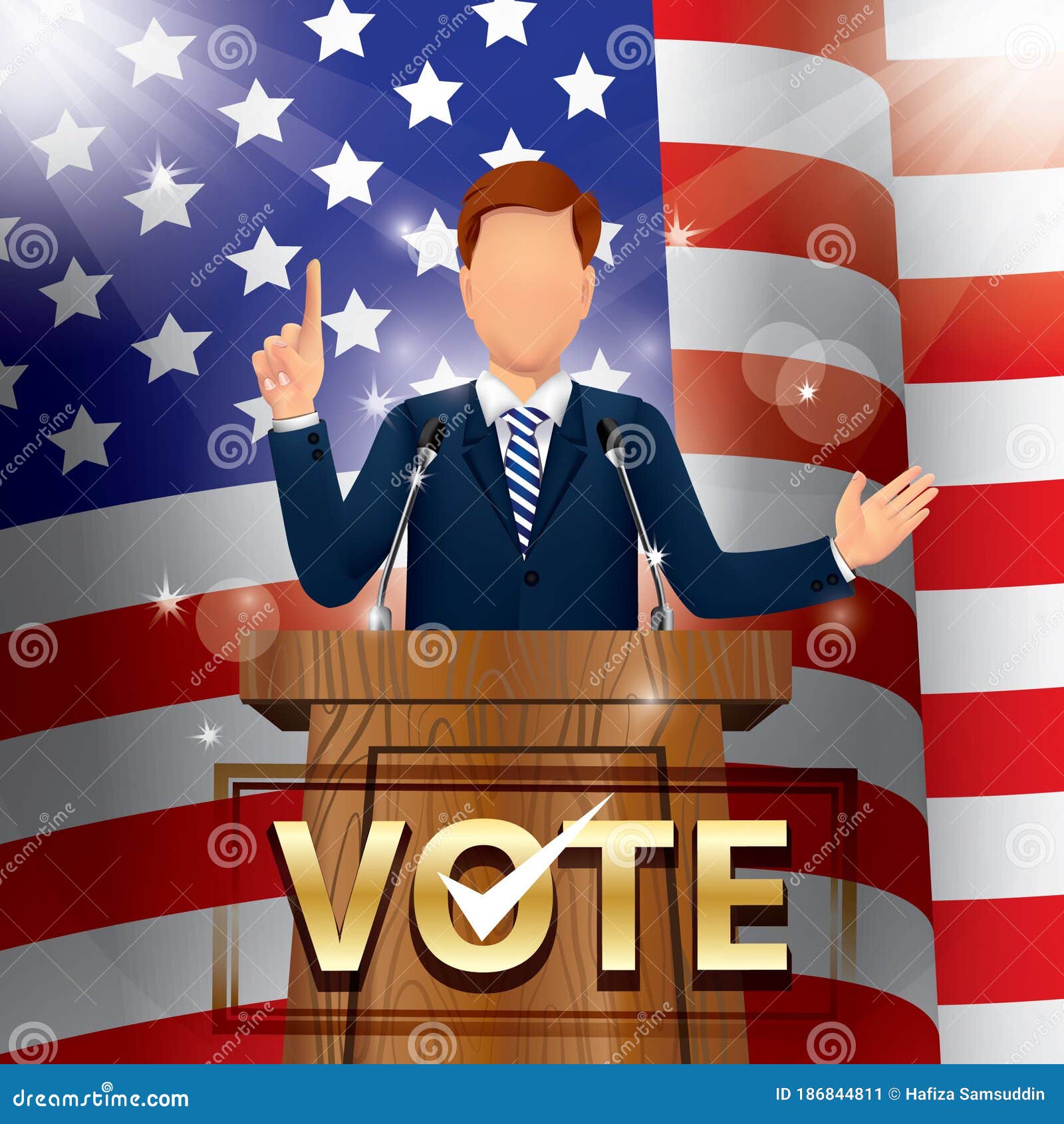 Print stock illustration. Illustration of american, vote - 186844811
