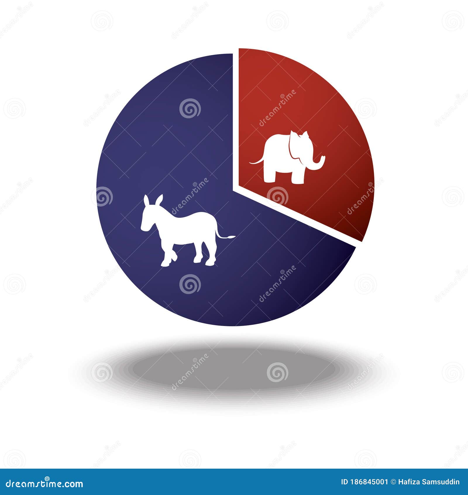 Print editorial photo. Illustration of vote, elephant - 186845001