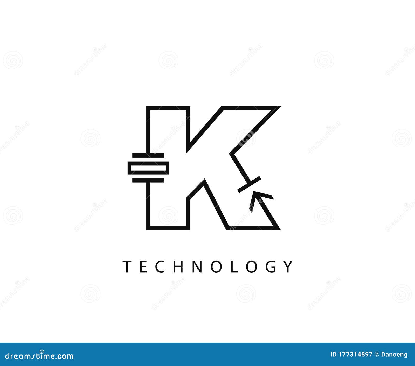 Electrical K Letter Logo Icon Design Stock Illustration - Illustration ...