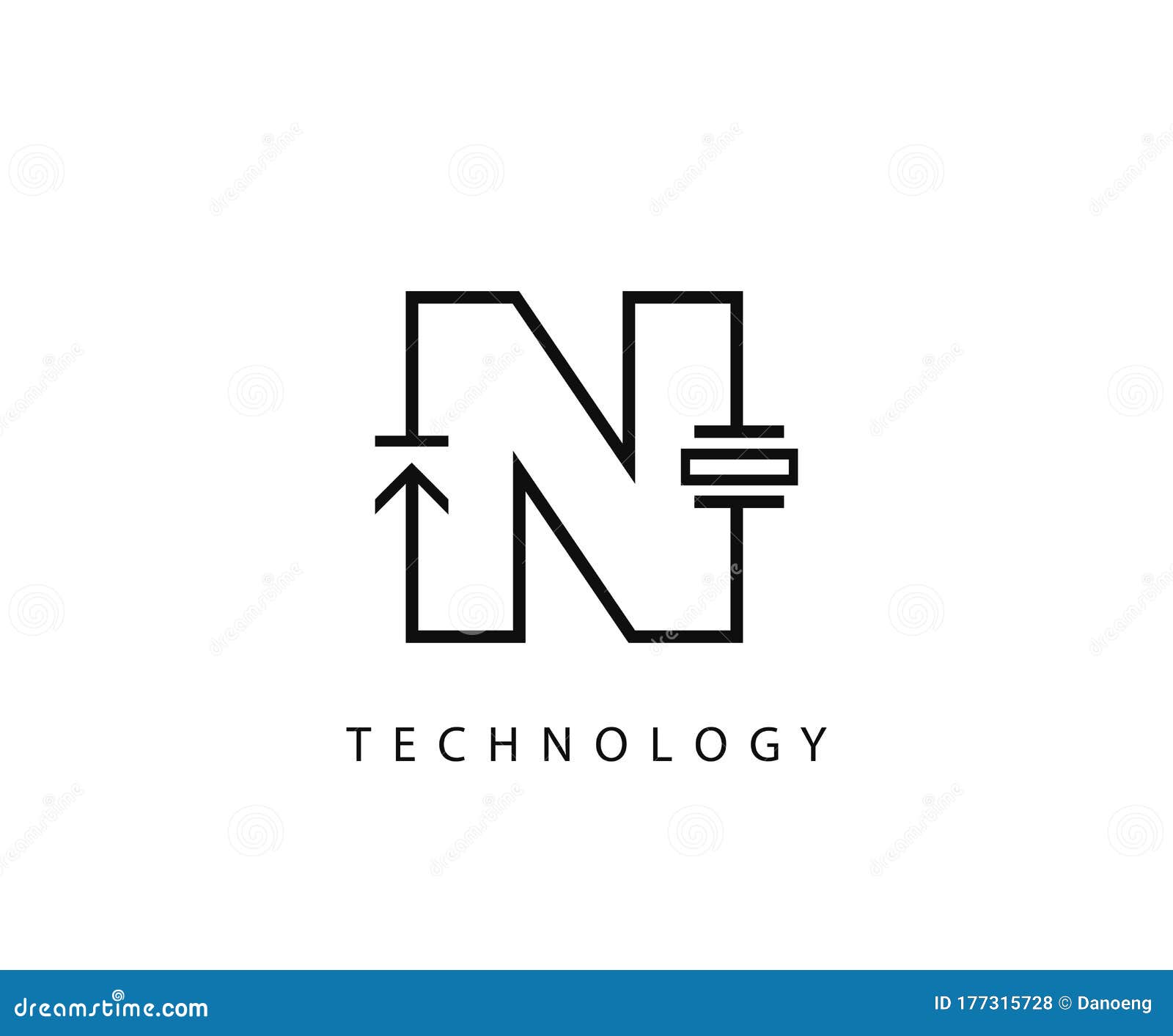 Electrical N Letter Logo Icon Design Stock Illustration - Illustration ...