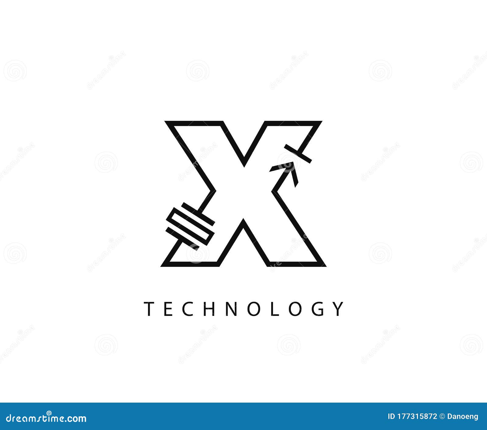 Electrical X Letter Logo Icon Design Stock Illustration - Illustration ...