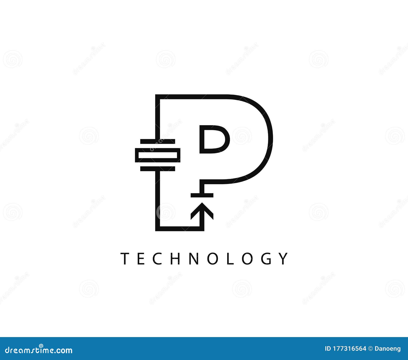 Electrical P Letter Logo Icon Design Stock Illustration - Illustration ...