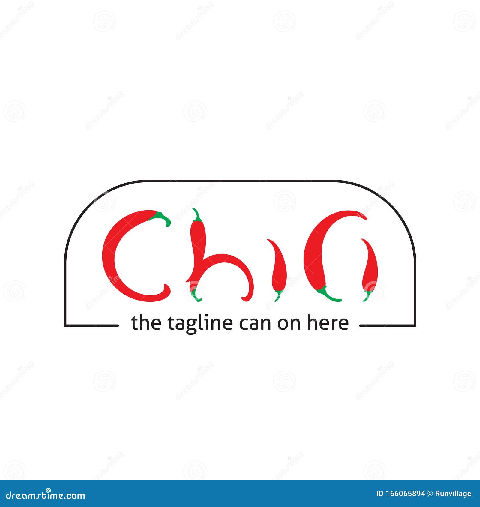 Logo Design with Red Cili Icon Stock Illustration - Illustration of ...