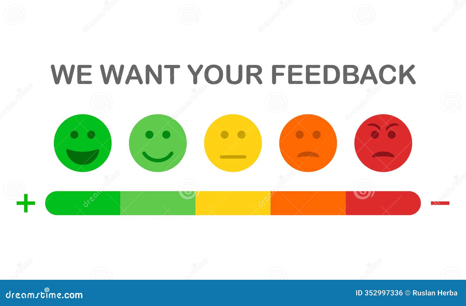 Emotion Feedback Scale. Smile, Emoji Or Faces With Emotions Of Joy ...