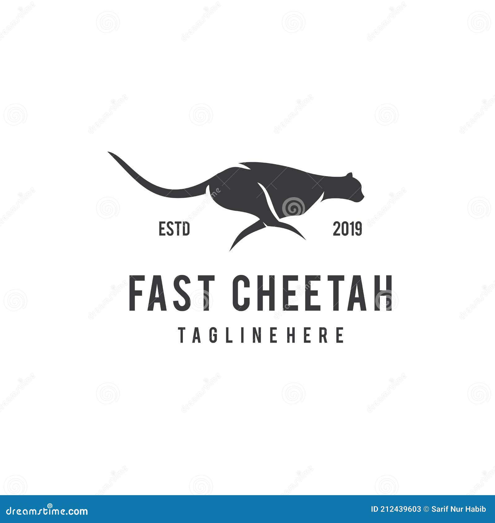 Fast Cheetah Logo Design Template Stock Vector - Illustration of ...