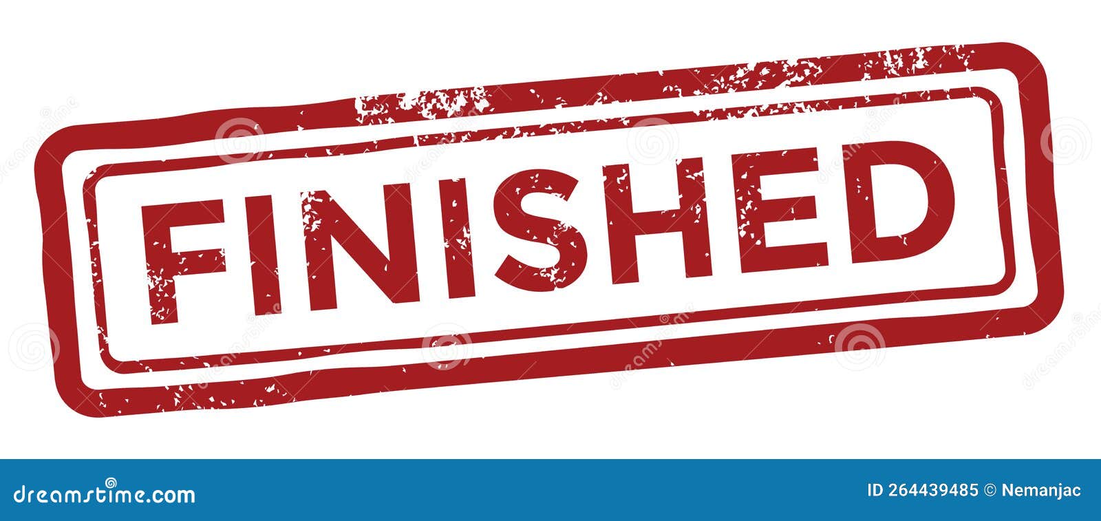 Finished, Red Grunge Rubber Stamp Stock Illustration - Illustration of ...