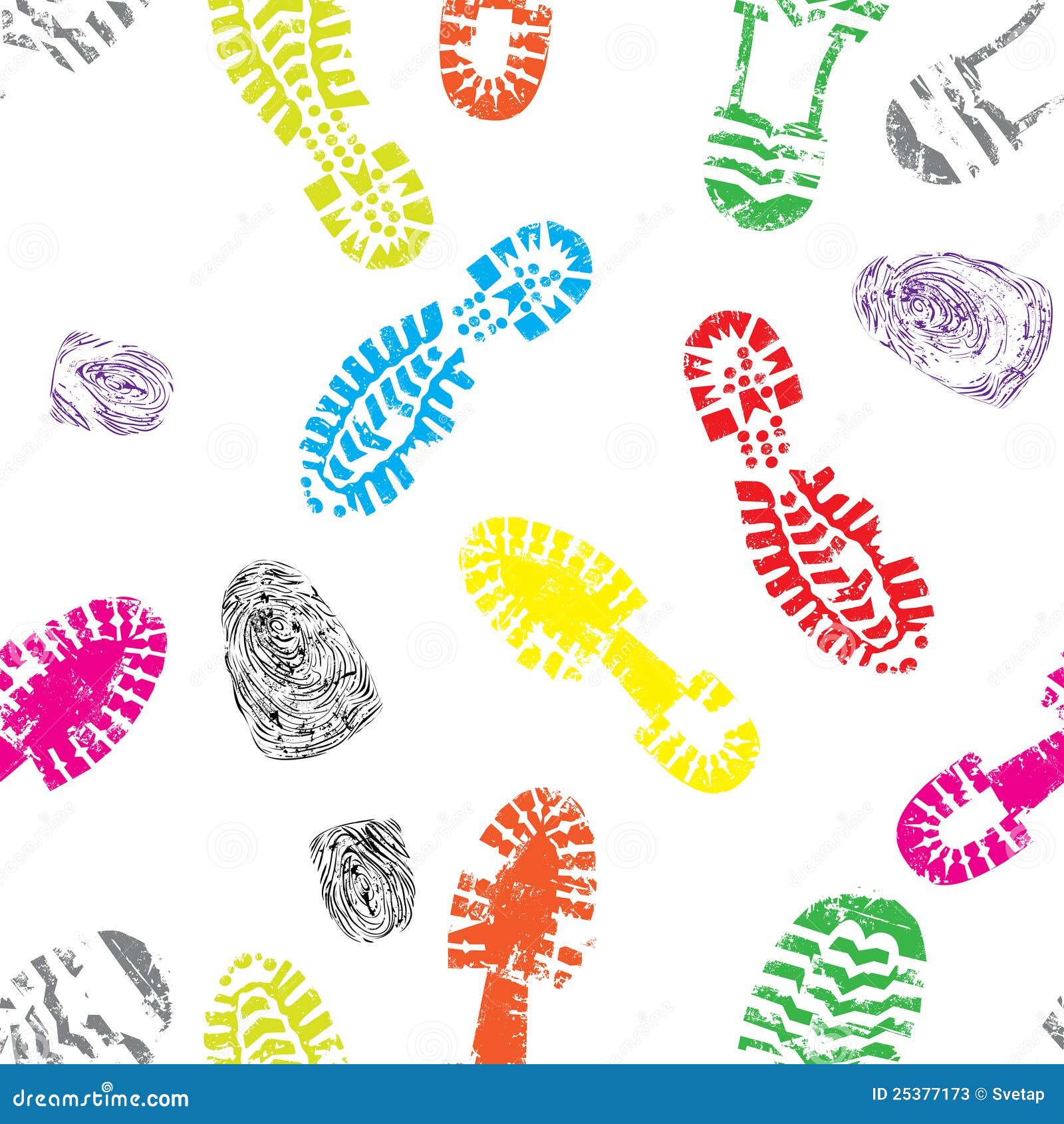 Colorful Shoe Prints