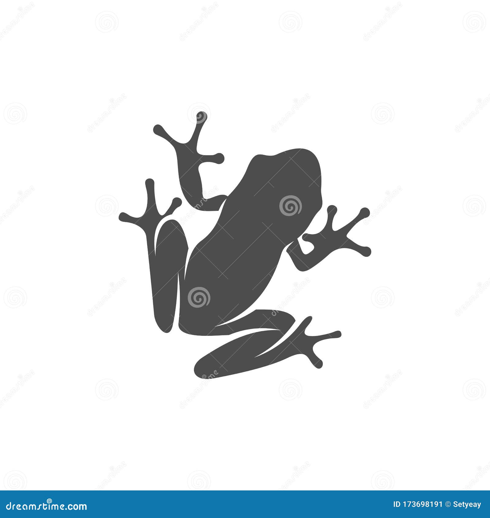 Frog Logo. Abstract Frog On White Background. Bufo Common European Toad ...