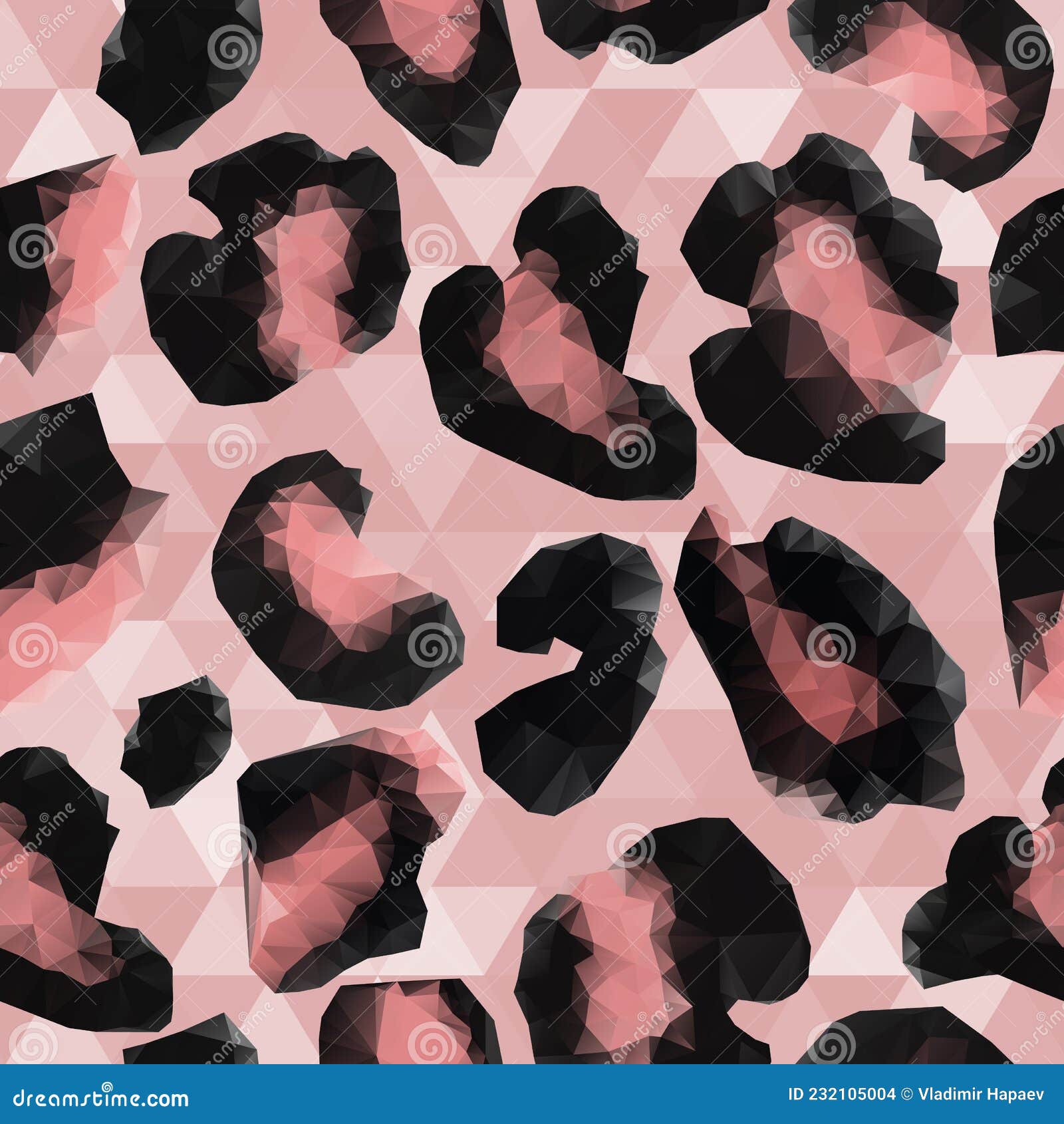 Print Fur Leopard Triangle Pattern. Stock Vector - Illustration of ...