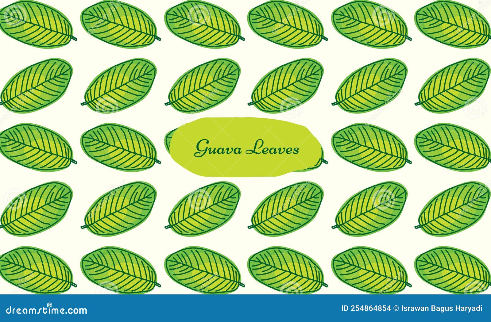 Natural Pattern Guava Leaf in Unique and Eye-catching Pastel Green ...