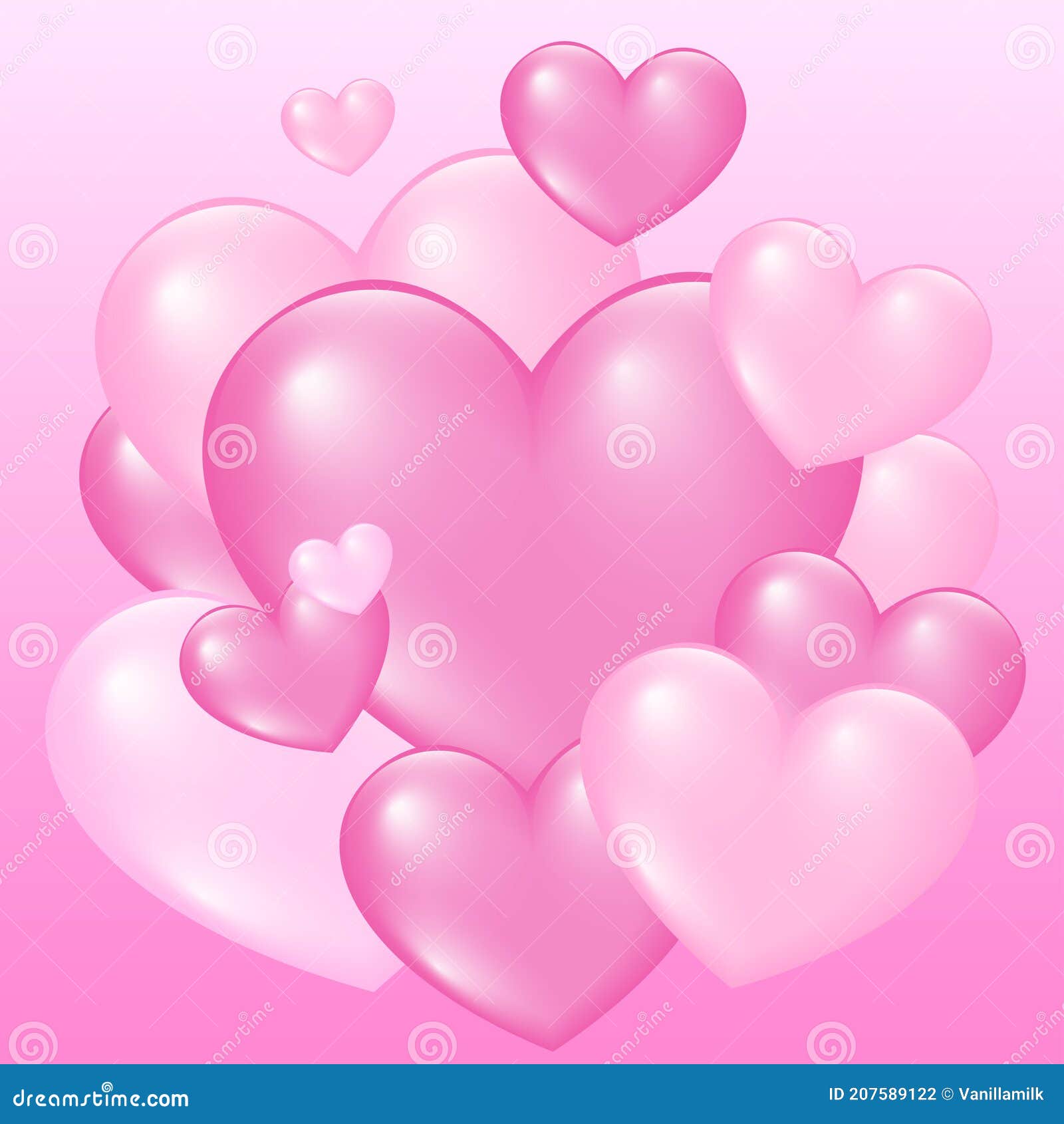 Happy Valentine Day Greeting Card Pattern Background Template For Use