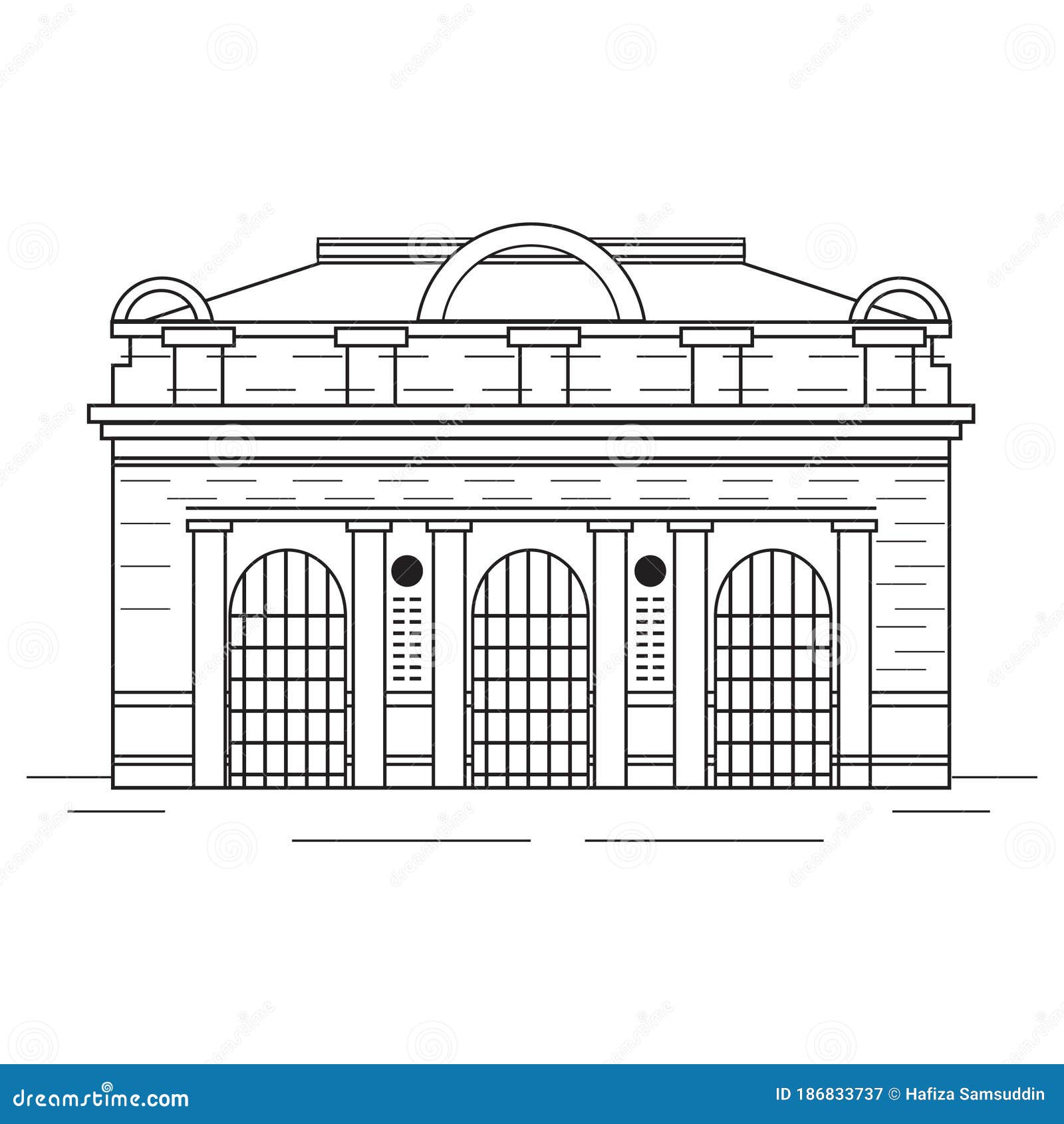 Grand Central Terminal. Grand Central Terminal Hand-drawn Comic ...