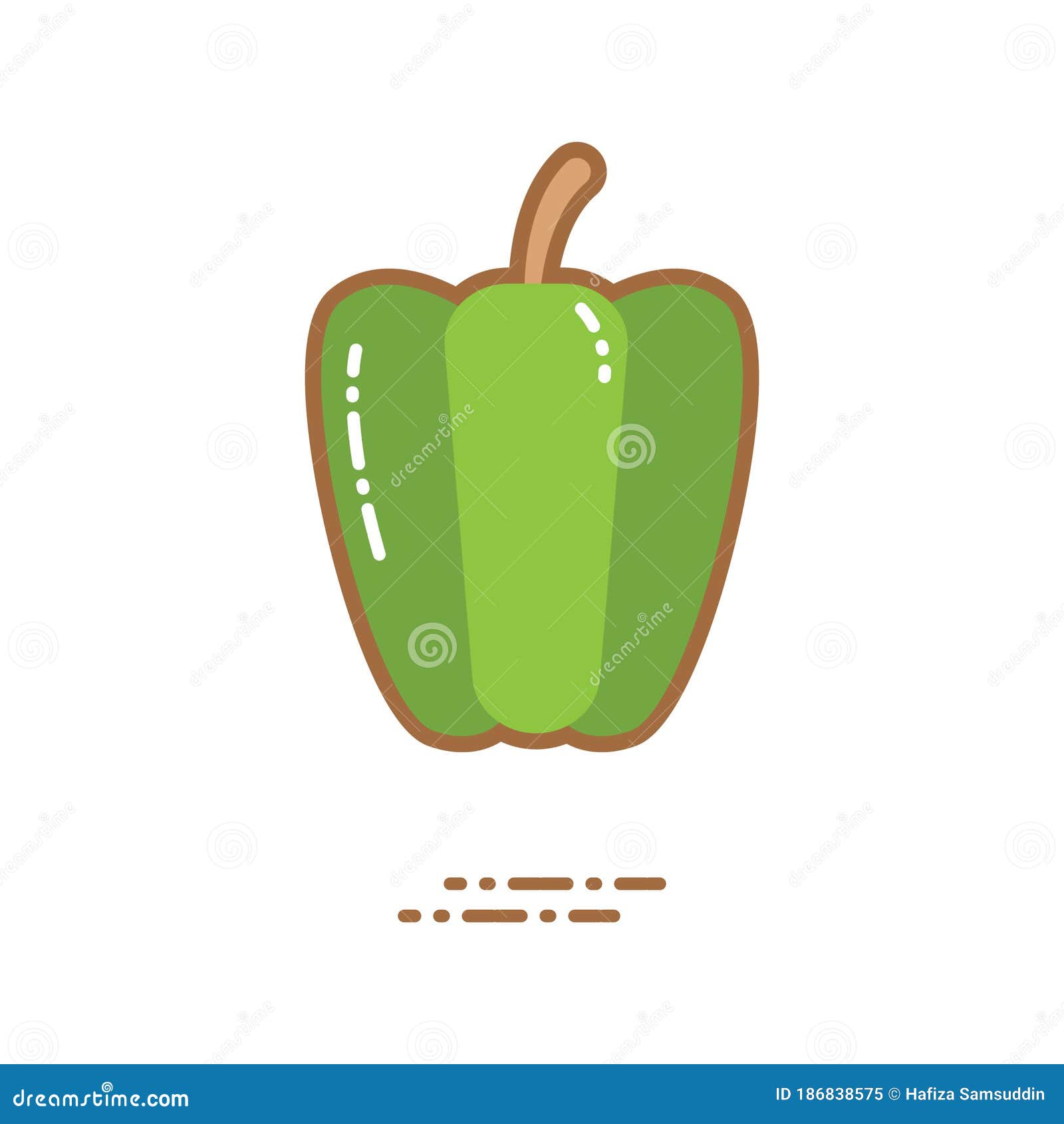 Print stock illustration. Illustration of capsicum, green - 186838575